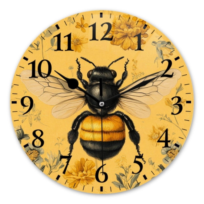14 Inch Wall Clock Battery Operated Square Clock for Office, Kitchen ...