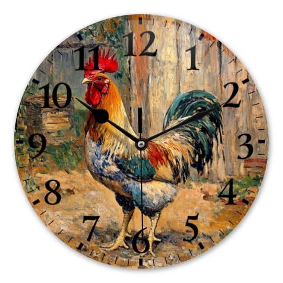 14 Inch Wall Clock Battery Operated Square Clock for Office, Kitchen ...