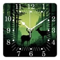 14 Inch Wall Clock Battery Operated Square Clock for Office, Kitchen ...