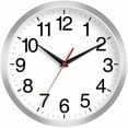 14 Inch Wall Clock Modern Battery Operated Silent Non Ticking Analog ...
