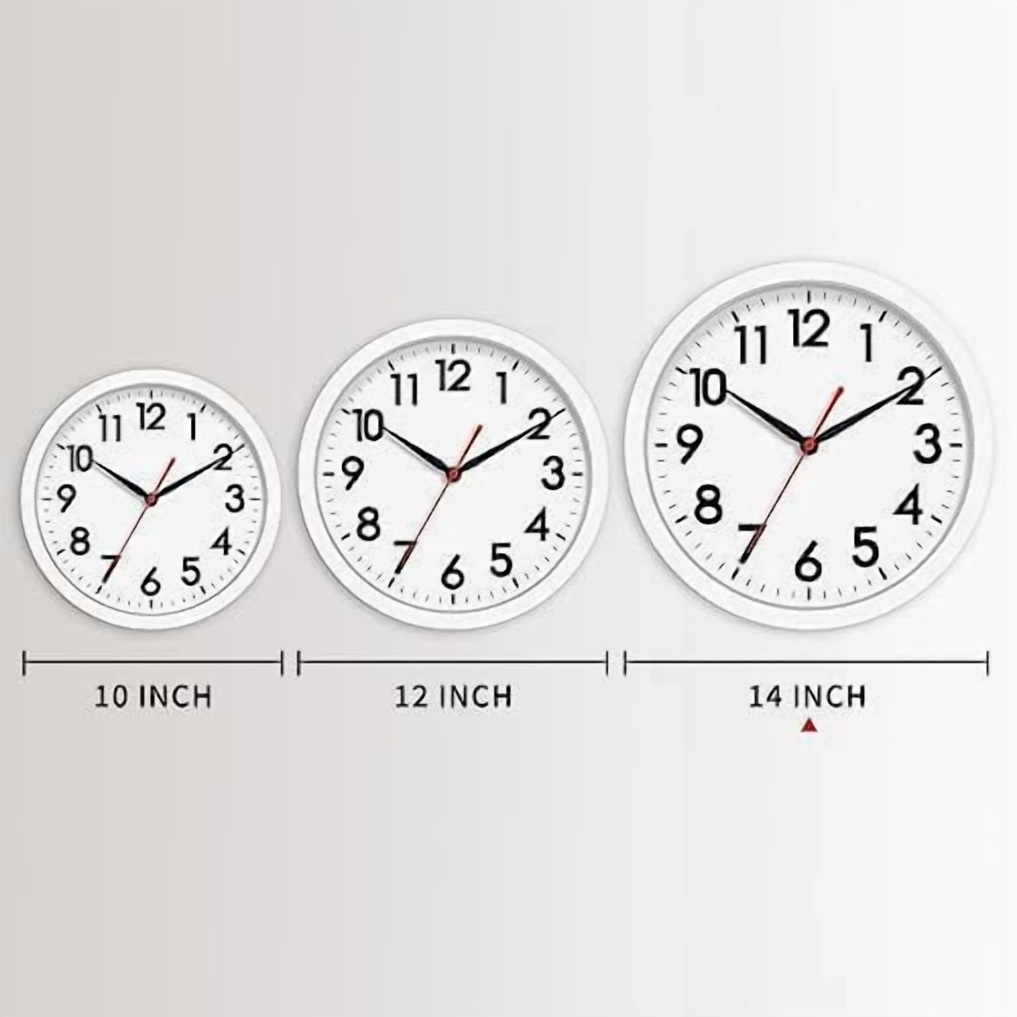 14 Inch Wall Clock Silent Non Ticking Modern Wall Clocks Battery ...