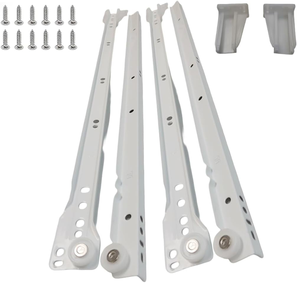 14 Inch White Euro Slides Pack of 10 , Double Stopper, Functional ...