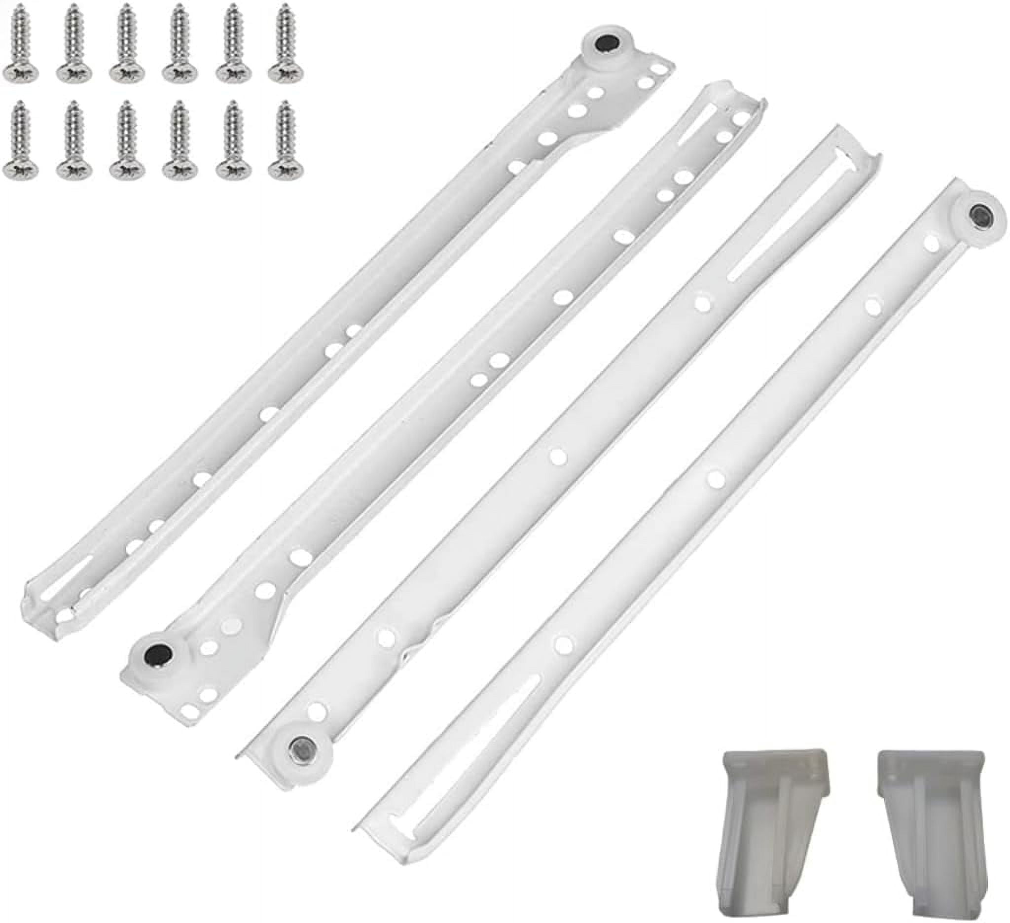 14 Inch White Euro Slides, Pack of 8, for Face-Frame and Frameless ...