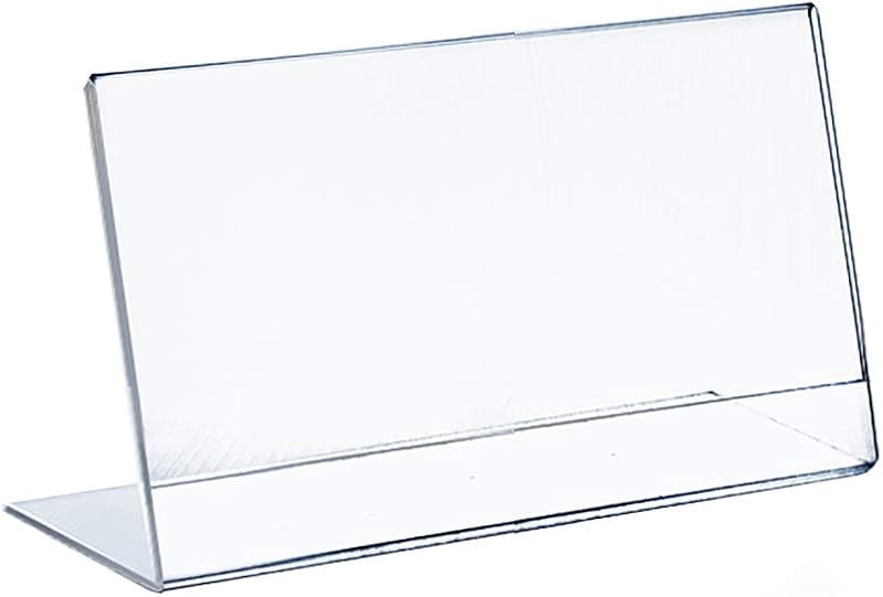 14-Inch Width by 11-Inch Height Horizontal Slanted L-Shaped Acrylic ...