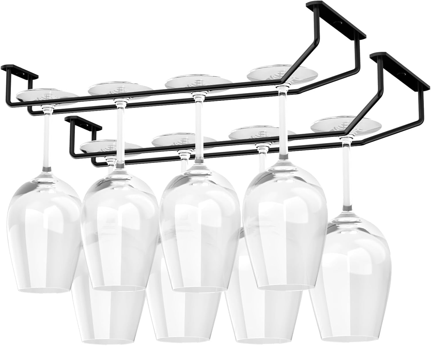 14-Inch Wine Glass Rack Under Cabinet, Wine Glass Holder, Metal ...