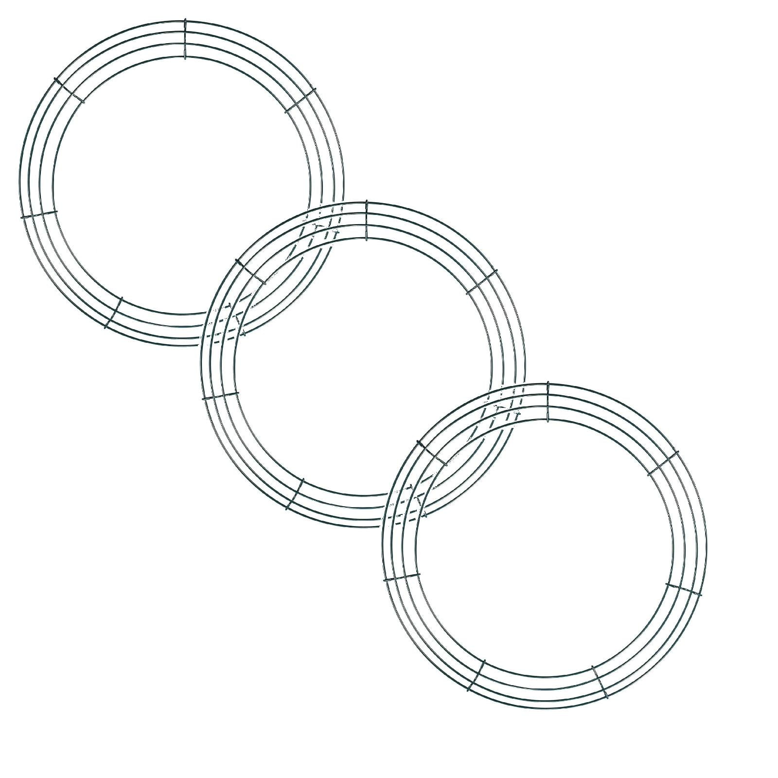 14 Inch Wire Wreath Frame, Round Metal Wreath Form for DIY Crafts, and ...