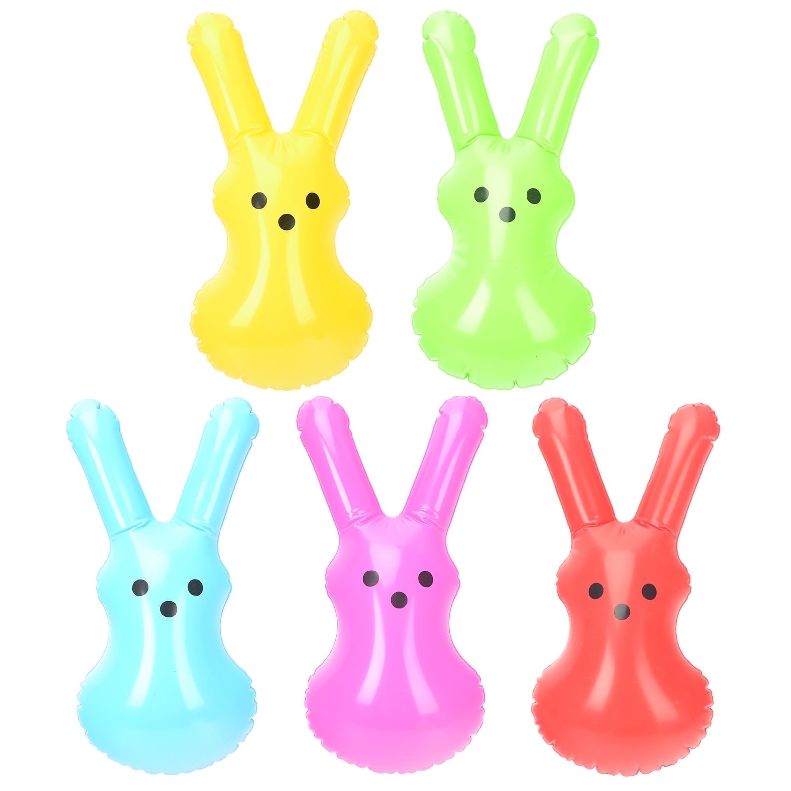 14 Inches Inflatable Bunny Toys for Kids, 5 PCS Multicolor Inflatable ...