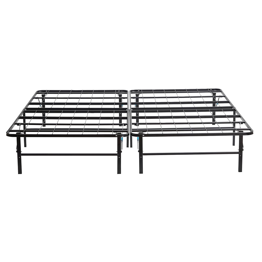 14 Inches Platform Bed Frame Queen Size, Space-saving Steel Foldable ...