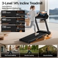 14% Incline Foldable Treadmill with Handle, 3-in-1 Portable Home ...