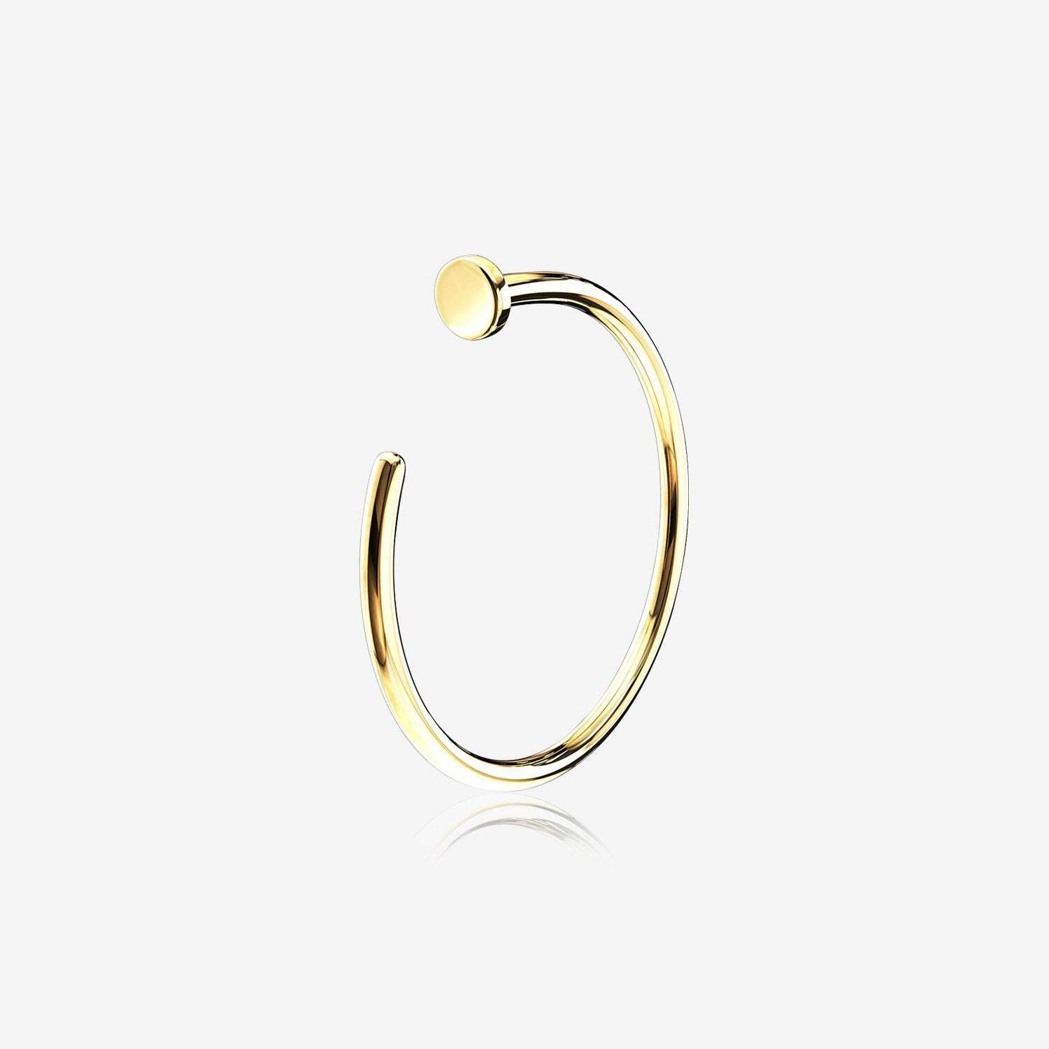 14 Karat Gold Basic Nose Hoop Ring - Walmart.com