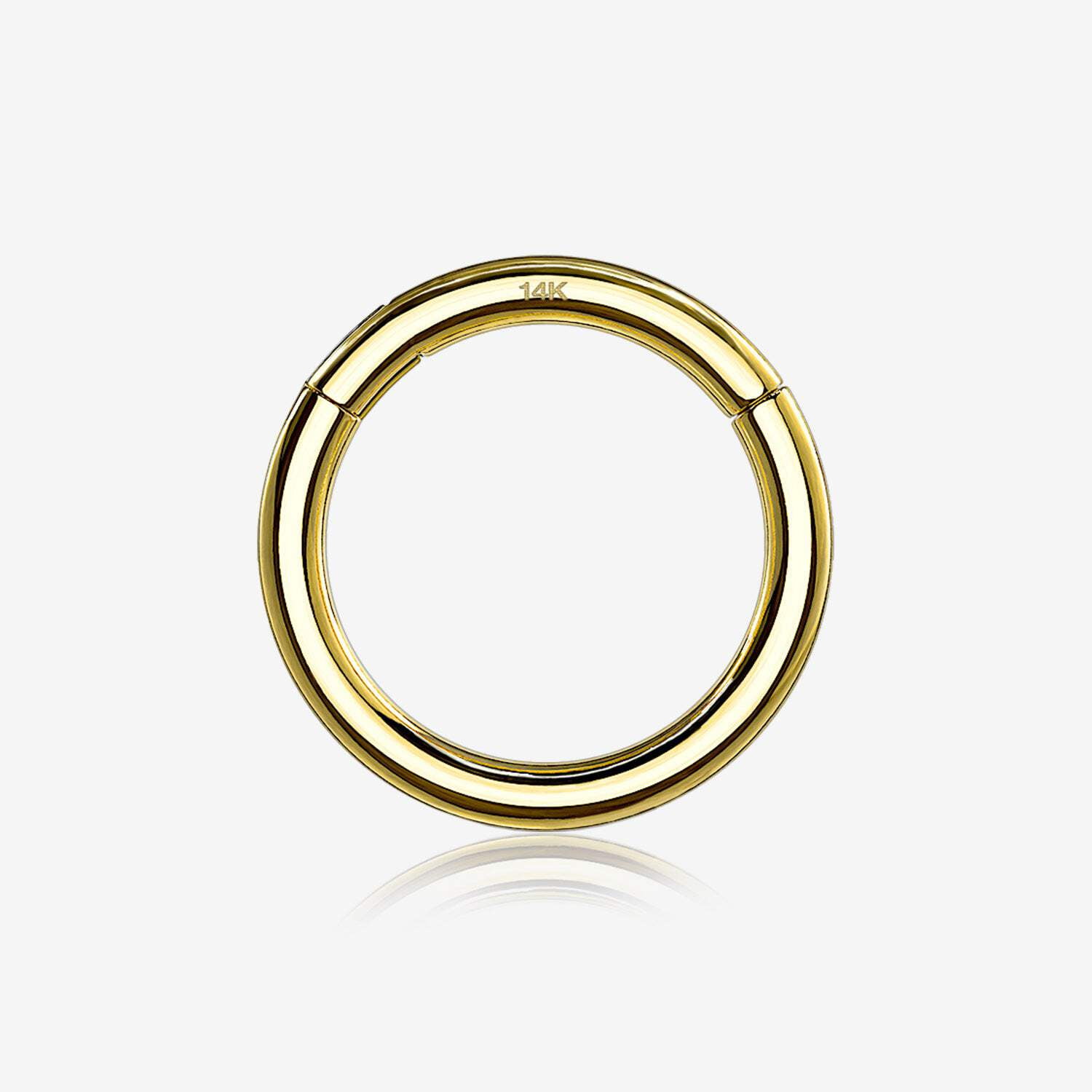 14 Karat Gold Seamless Clicker Hoop Ring - Walmart.com