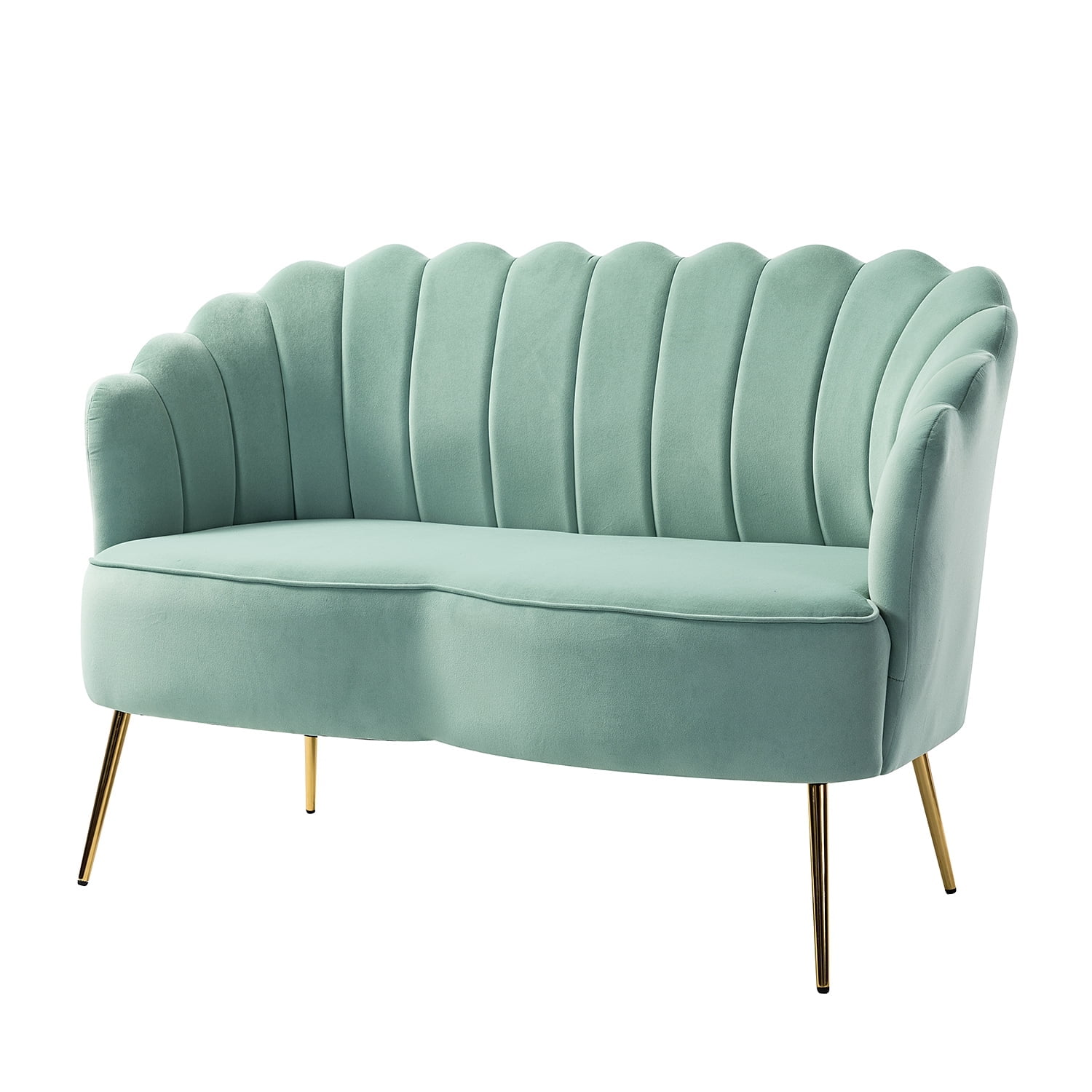 Cute Loveseat Sofa with Flower Shaped Back Design, Sage - Walmart.com