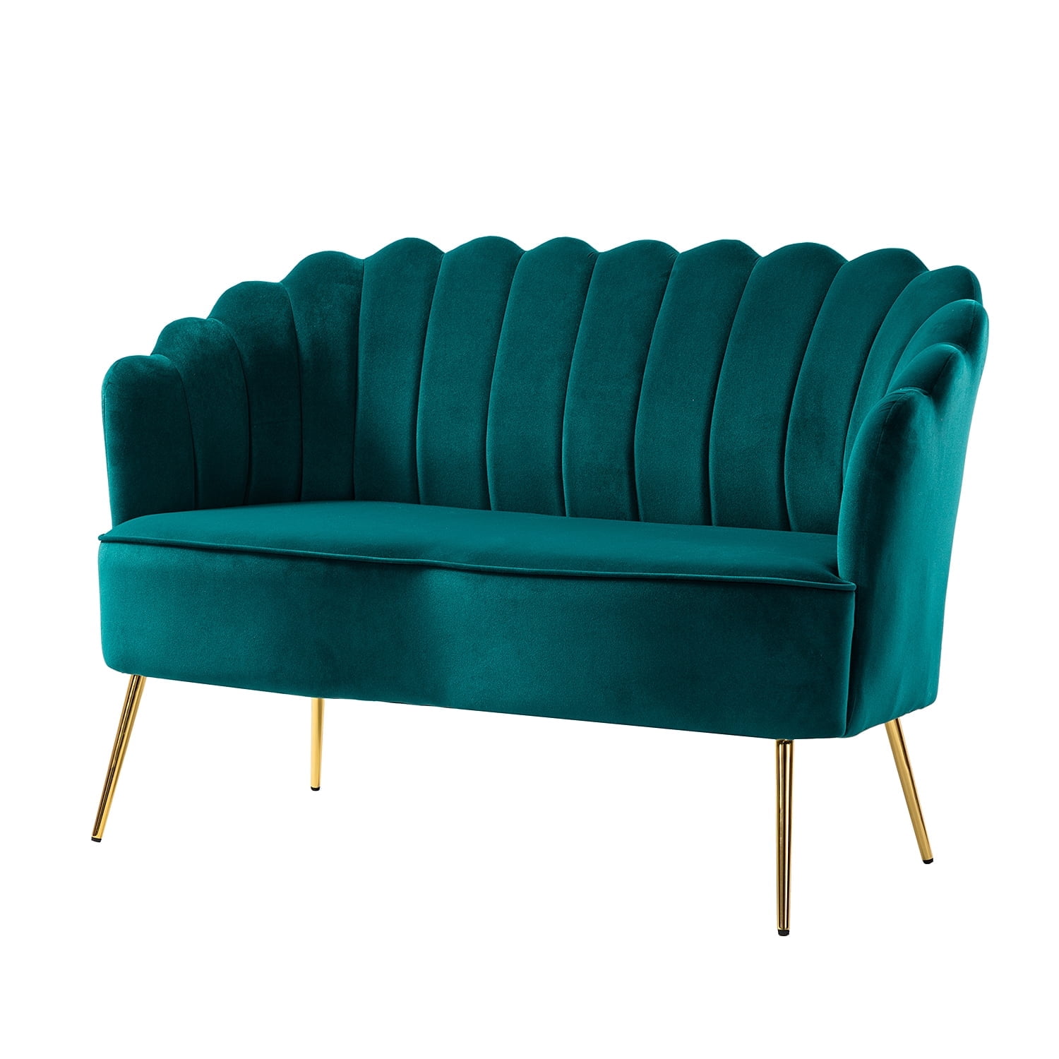 Cute Loveseat Sofa with Flower Shaped Back Design, Teal - Walmart.com