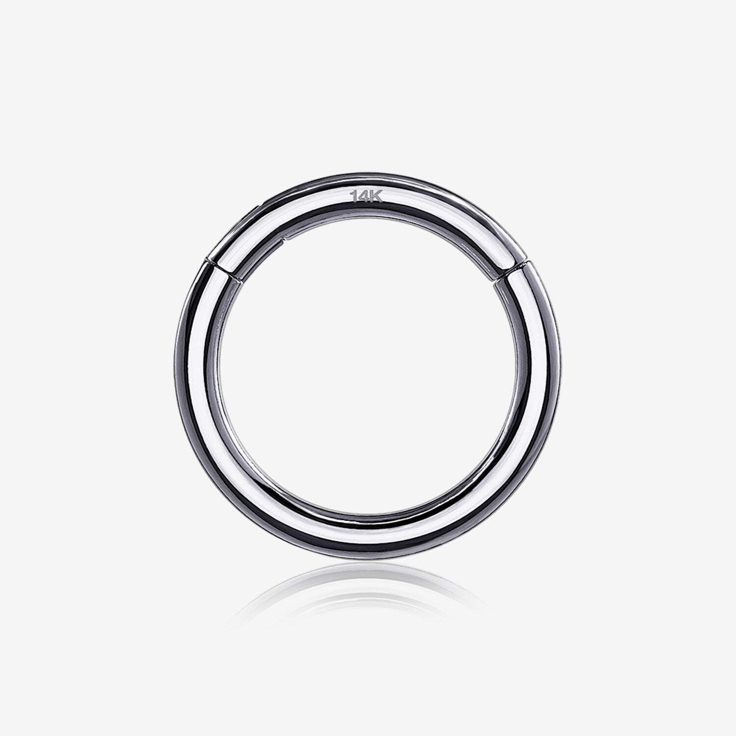 14 Karat White Gold Seamless Clicker Hoop Ring - Walmart.com