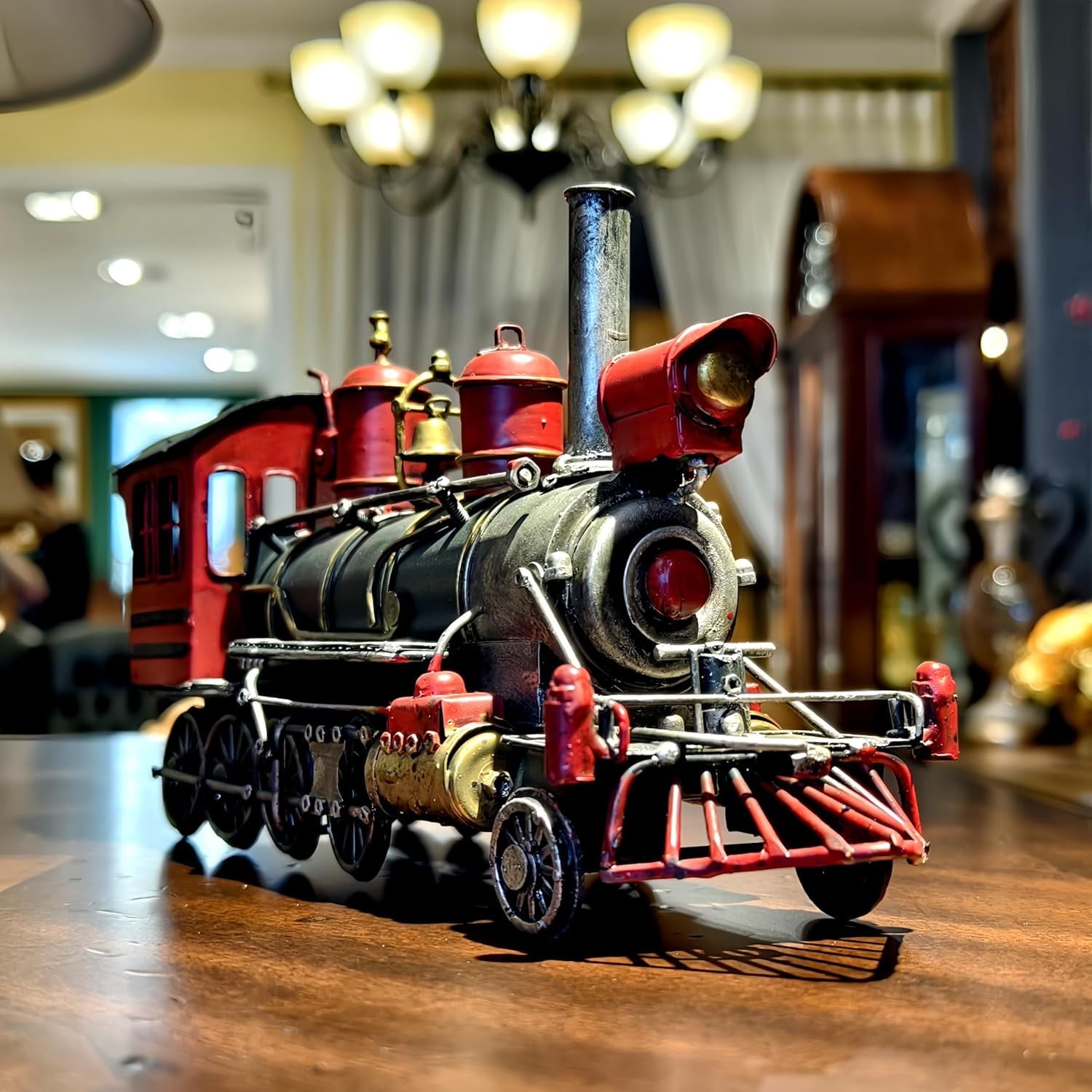 14" L Large Steam Locomotive Engine Cast Metal 19th Cent. Antique Model ...