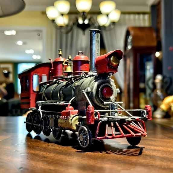 14" L Large Steam Locomotive Engine Cast Metal 19th Cent. Antique Model ...