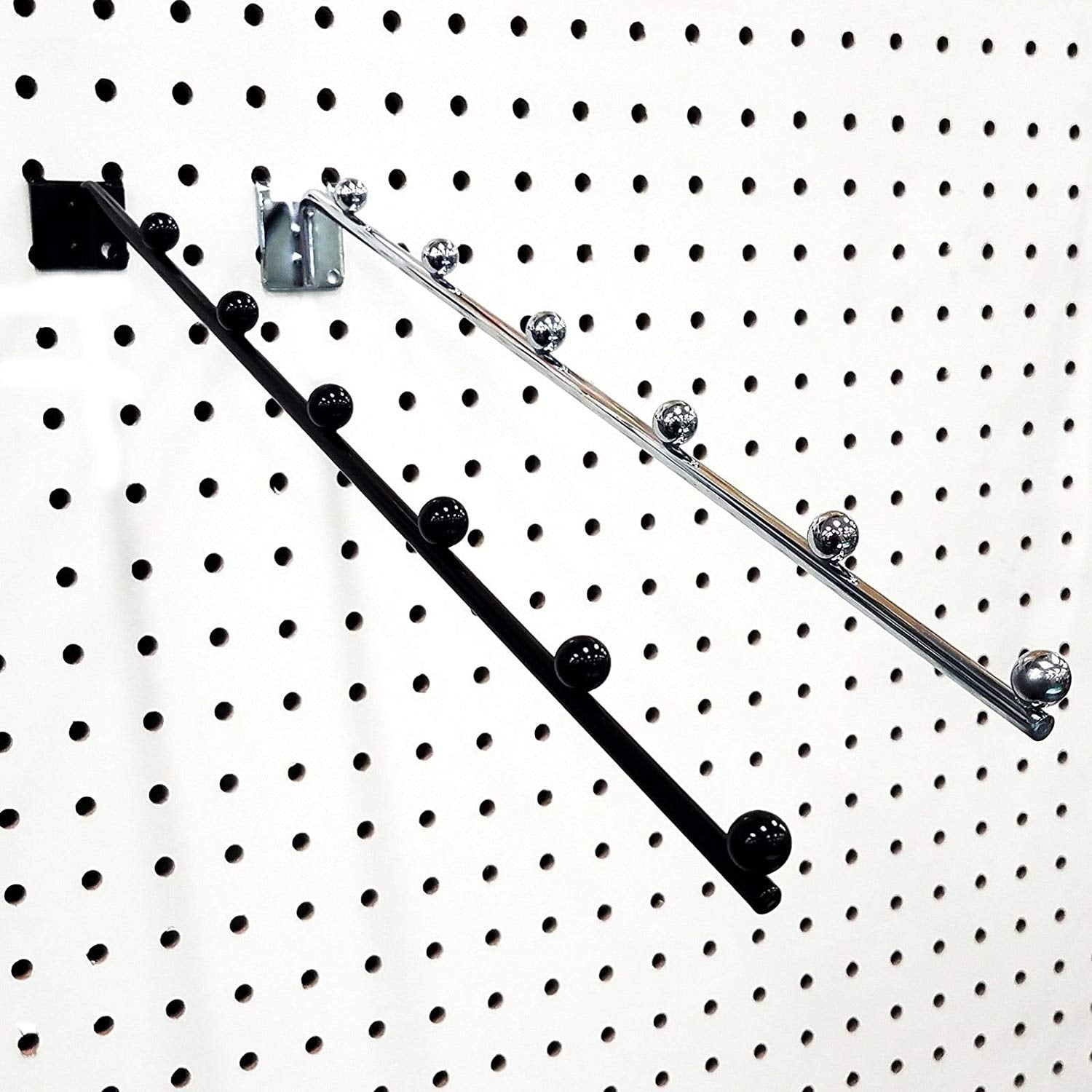 14" L Pegboard 6 Ball Waterfall Faceout Hook, Black - 1 Unit - Walmart.com