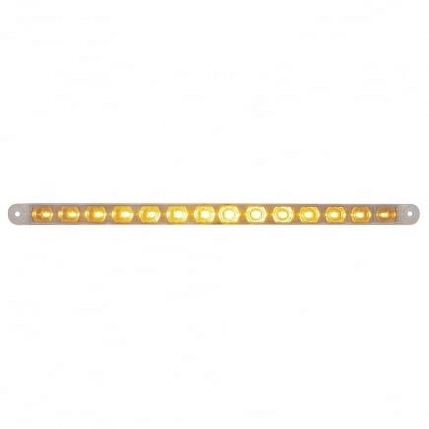 14 LED 12" Turn Signal Light Bar - Amber LED/Clear Lens (Bulk ...
