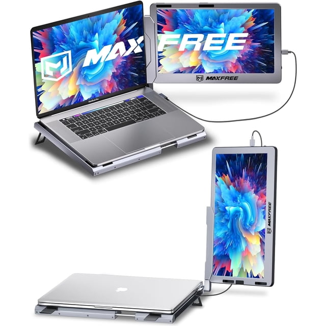 14'' Laptop Screen Extender - Enhanced 360° Rotation Stand, Plug & Play ...