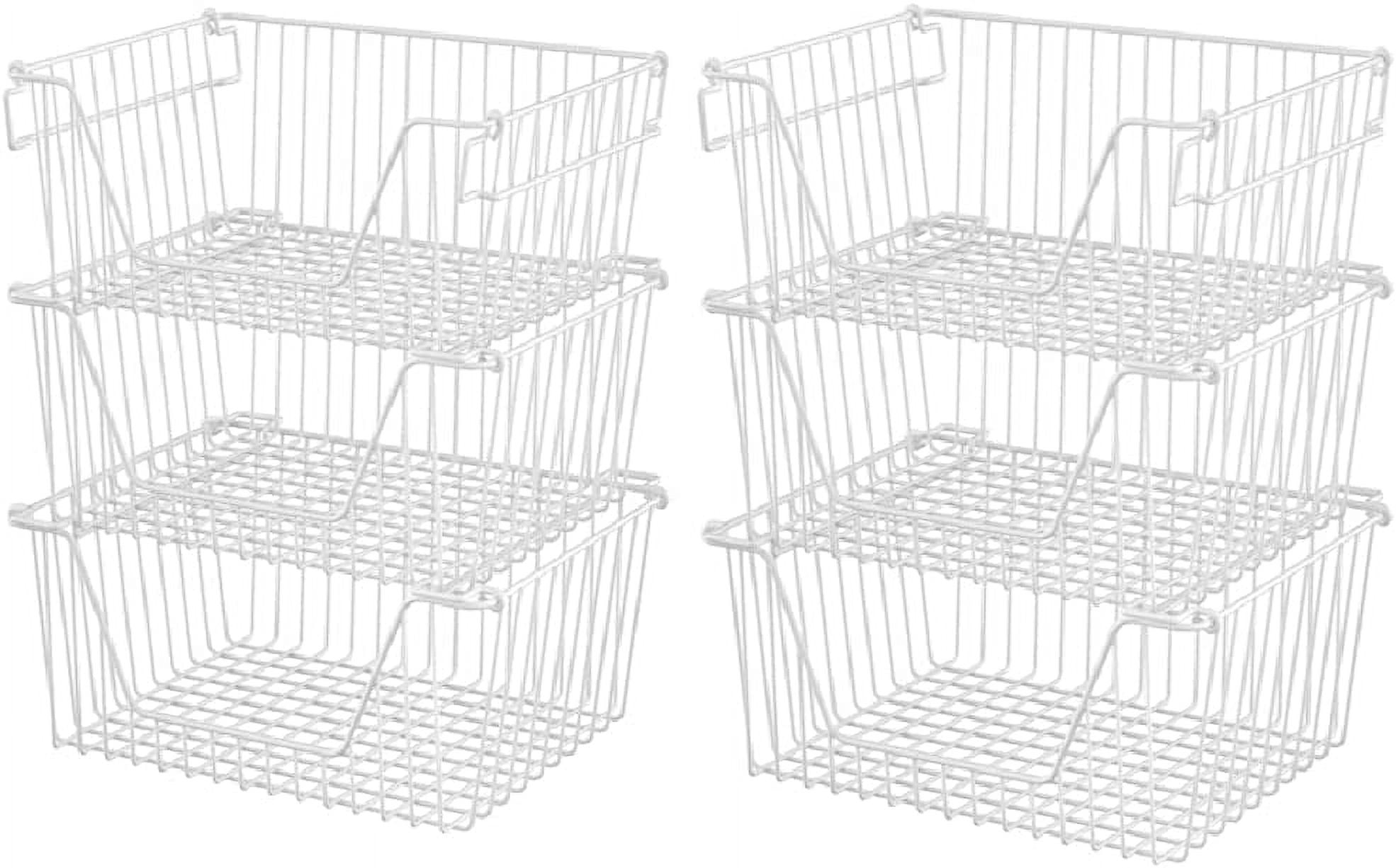 14'' Large Metal Wire Storage Organizer Bin Basket Farmhouse Decor ...