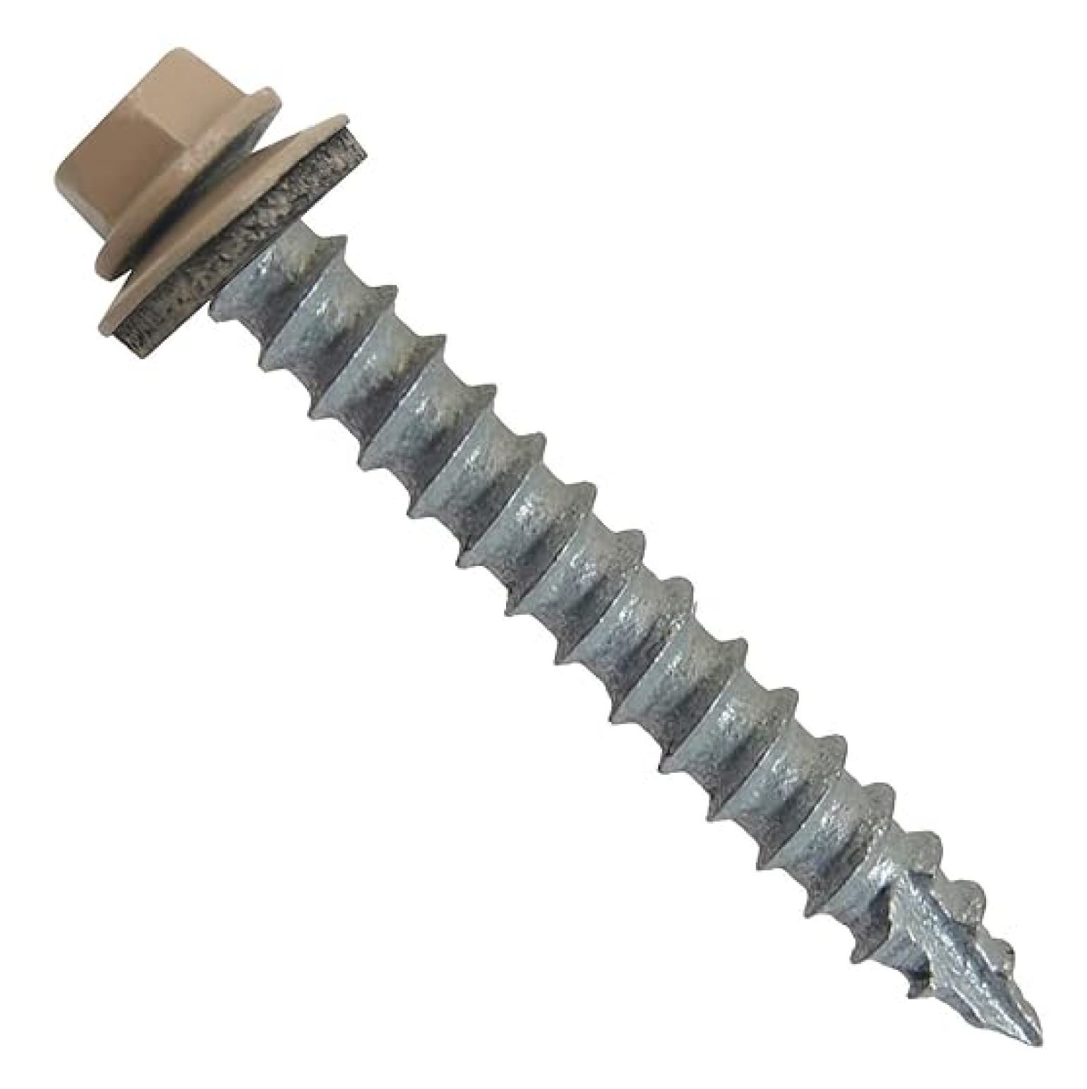 #14 Metal Roofing Screws: (500) Screws x 2" TAN Hex Head Sheet Metal ...