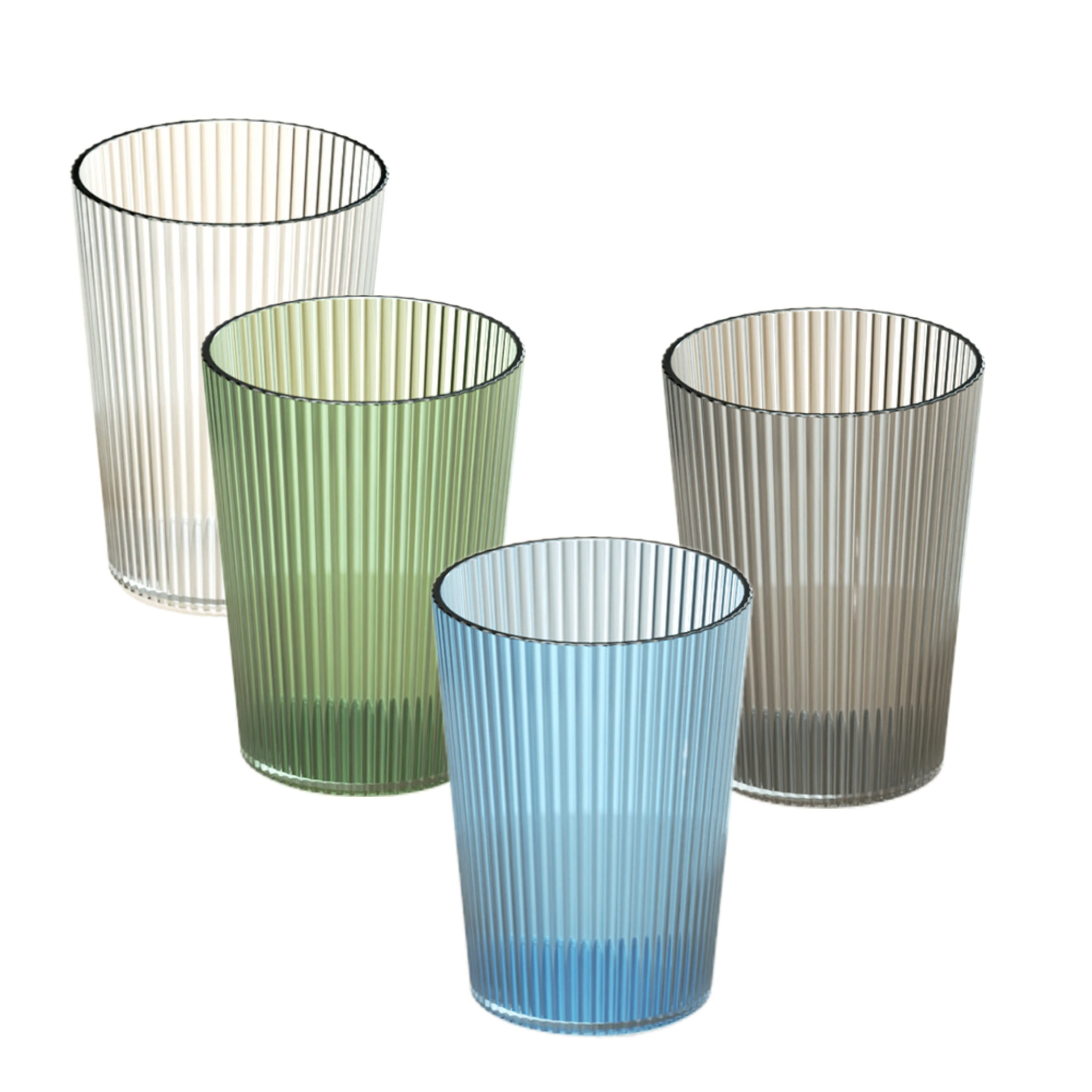 14-Ounce Plastic Tumblers,Set of 4 Plastic Drinking Glasses,Reusable ...