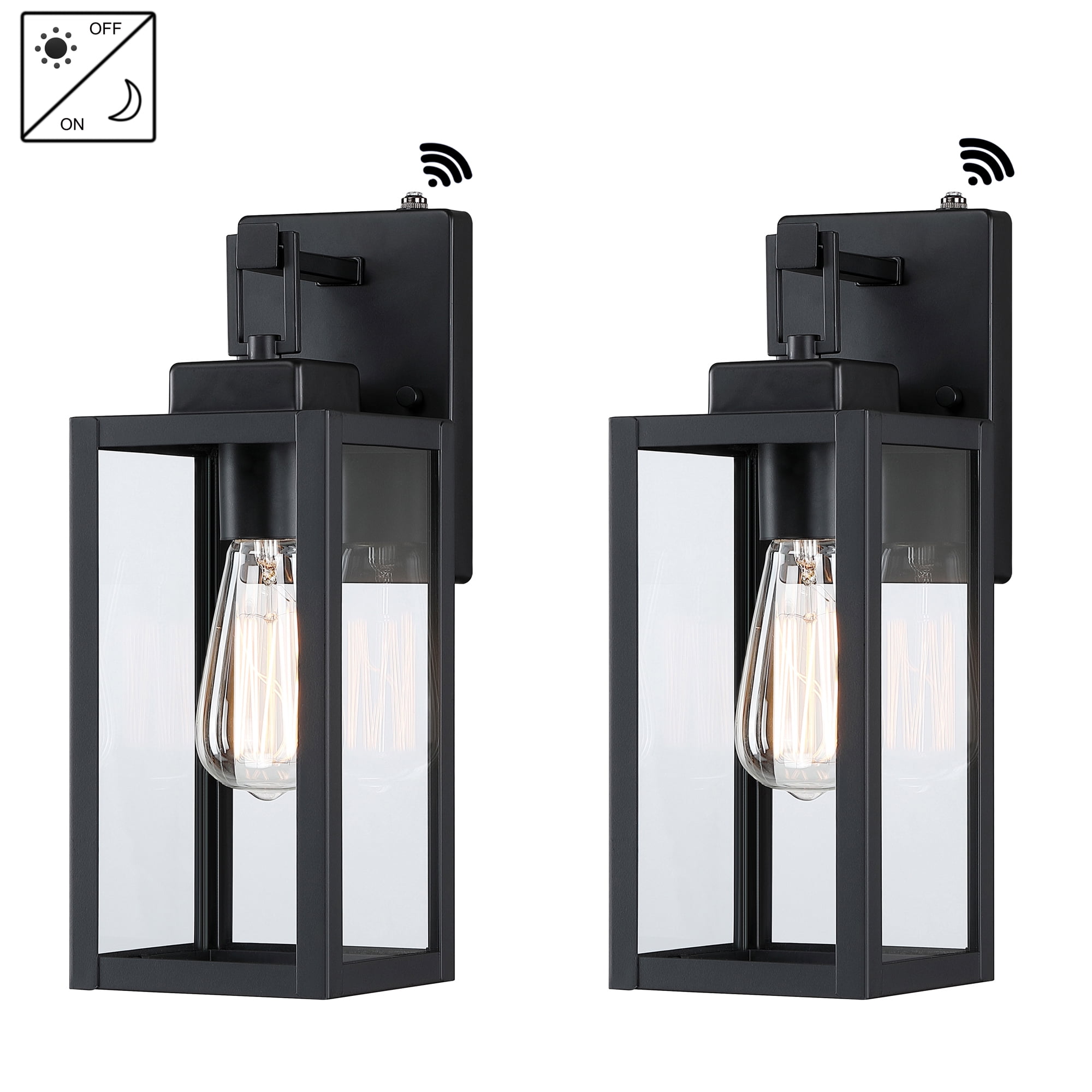 "14"" Dusk-Dawn Outdoor Lighting, Wall Mount Exterior Fixtures for ...