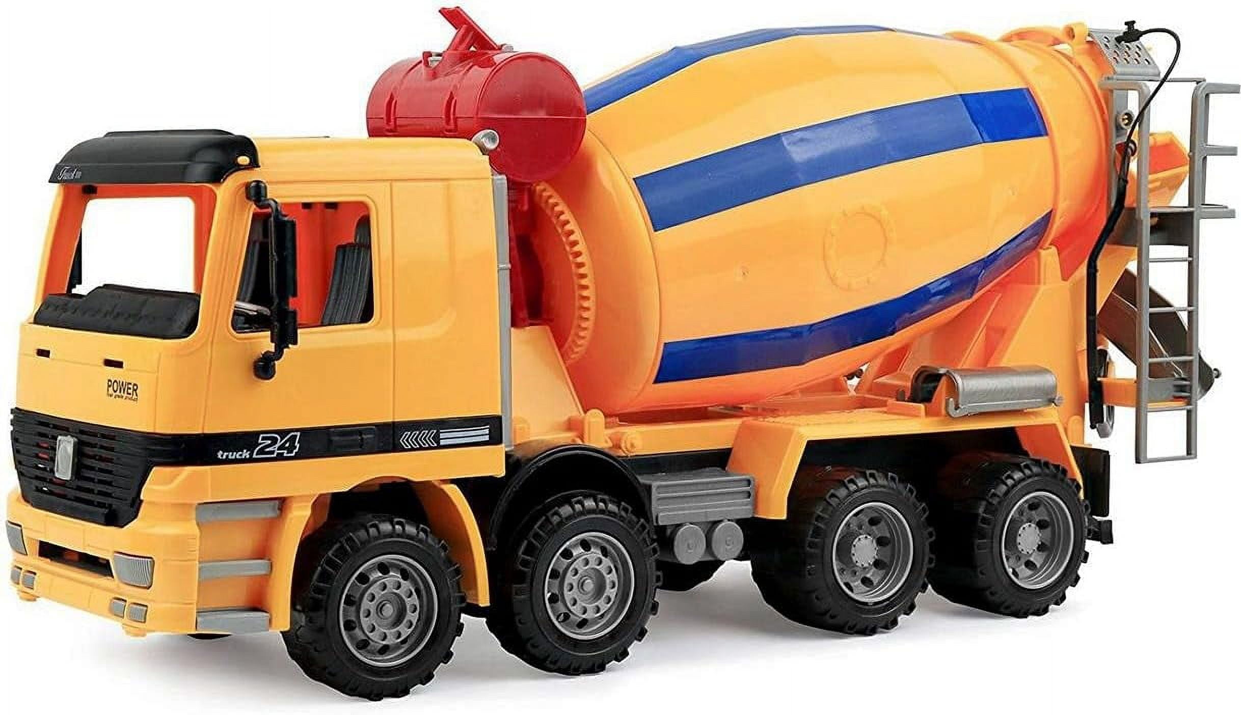 14" Oversized Cement Mixer Truck Friction Powered Big Construction ...
