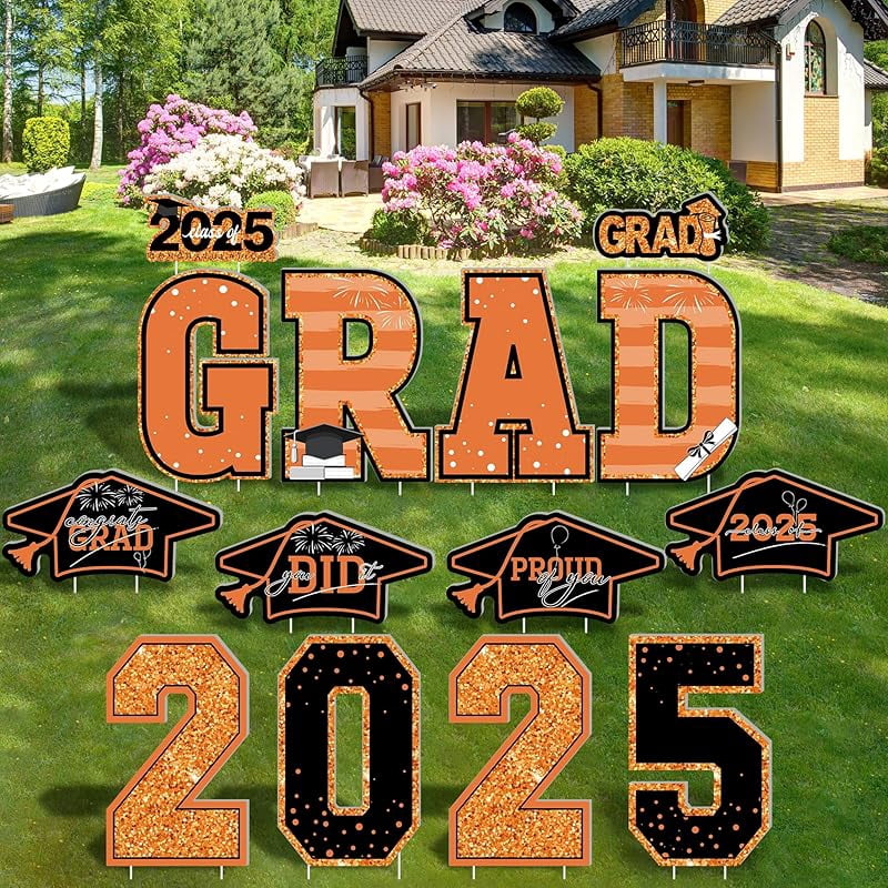 14 PCS 2024 Graduation Decorations,Large Congrats Grad Yard Signs with ...
