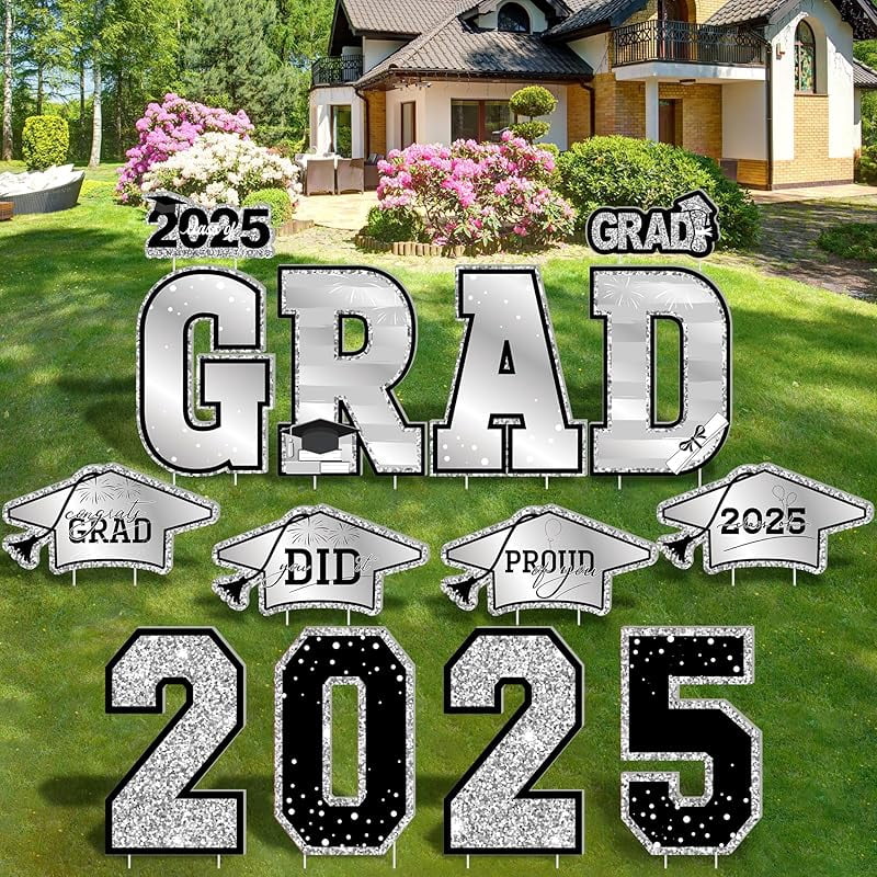 14 PCS 2024 Graduation Decorations,Large Congrats Grad Yard Signs with ...