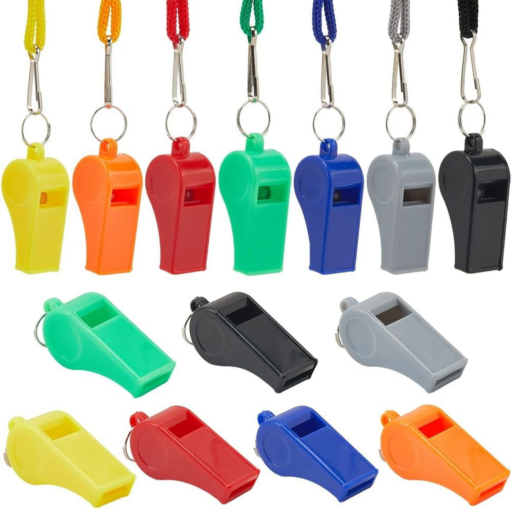 14 PCS 7 Colors Professional Sports Whistle Plastic Referee Whistles ...