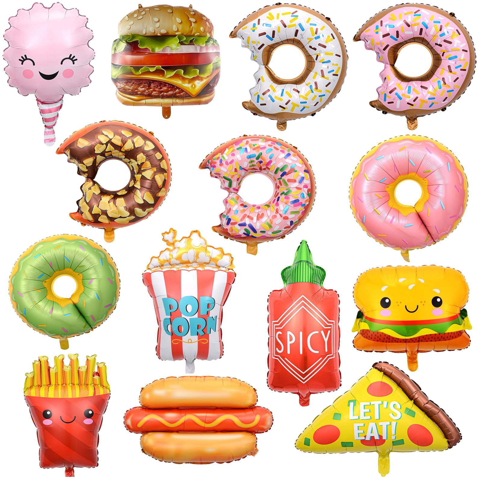 14 PCS Huge 30 STF9 Inch Donut Balloons, Donut Balloon for Donut Party ...