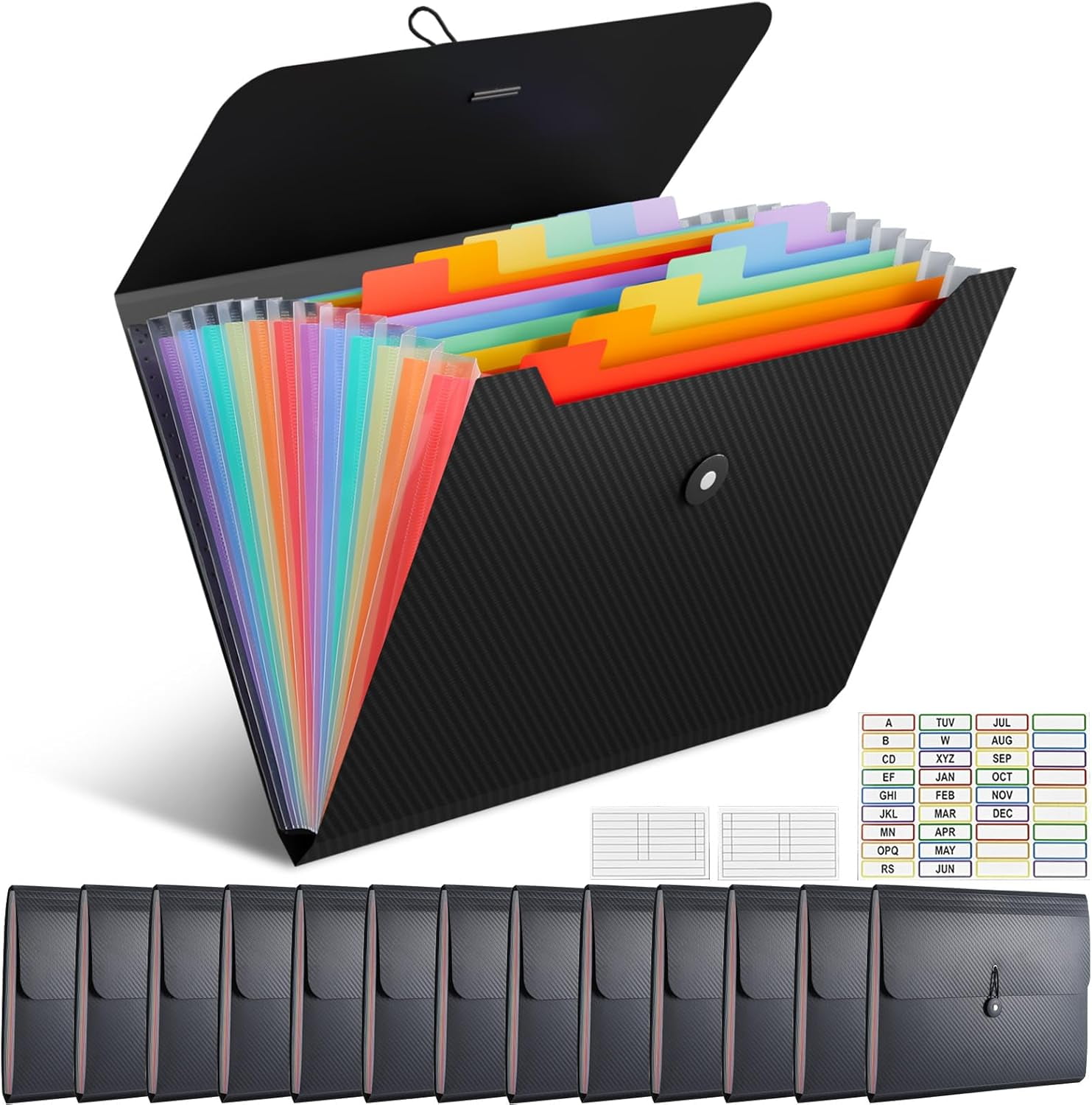 14 PCS Office Accordion File Organizer Bulk - 13 Pocket Plastics ...