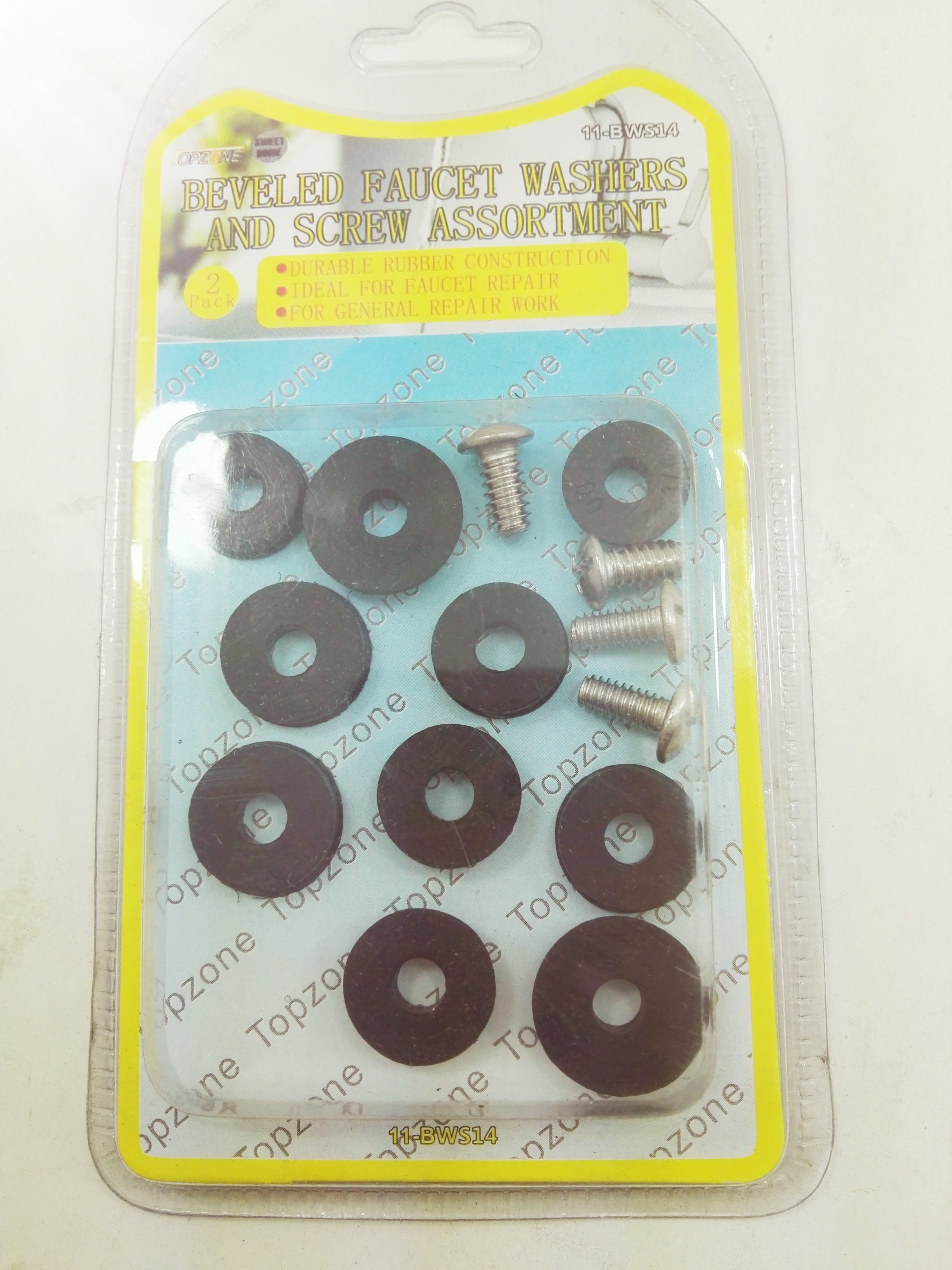 14/PK beveled faucet washers and screw assortment kit - Walmart.com