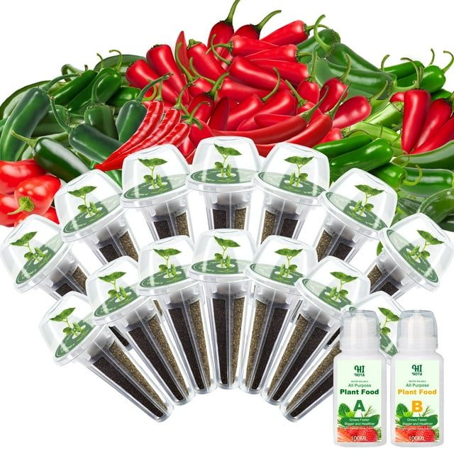 14 PODs Pepper Seed Pod Kit NSD3 for AeroGarden, with Serrano, Cayenne ...