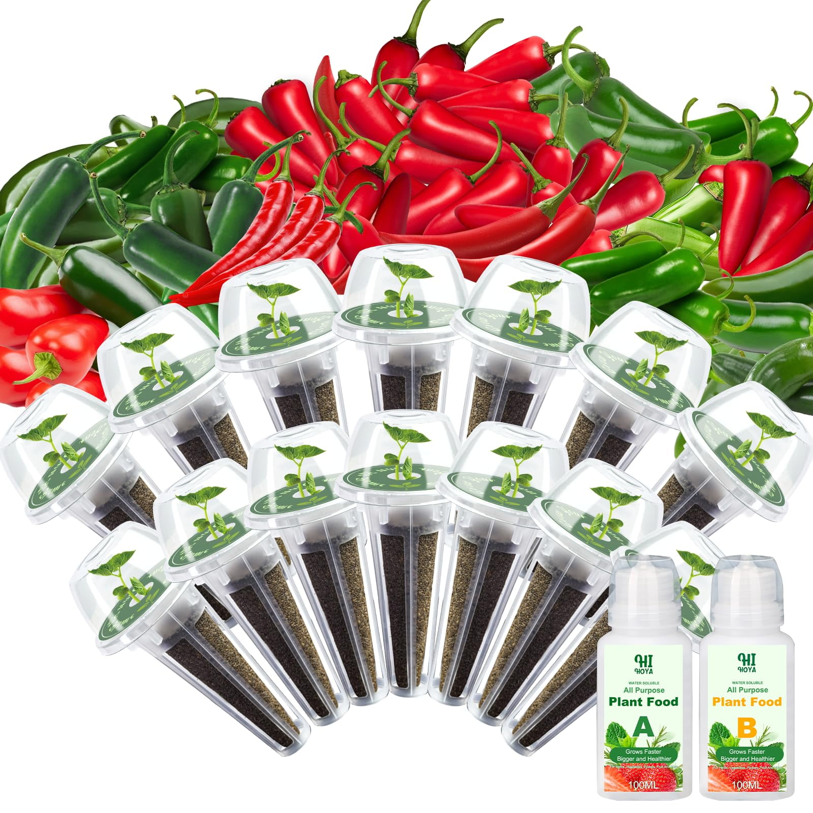 14 PODs PepperEGSC Seed Pod Kit for AeroGarden, with Serrano, Cayenne ...