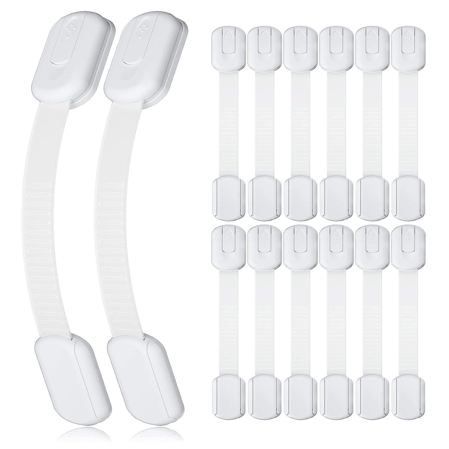 14 Pack Baby Proof Cabinet Latches, Childproof Drawer Latches ...
