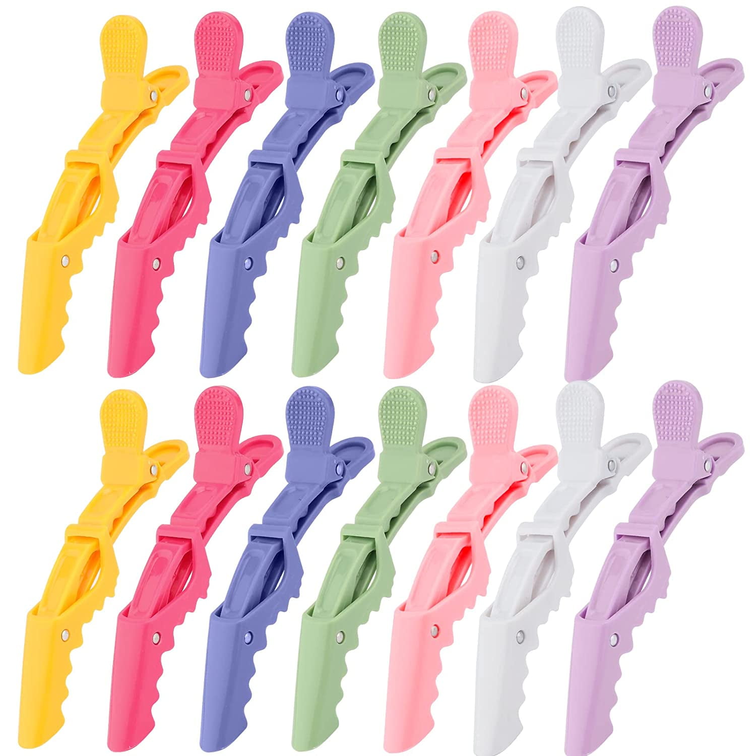 14 Pack Colorful Alligator Hair Clips for Styling Sectioning Large ...