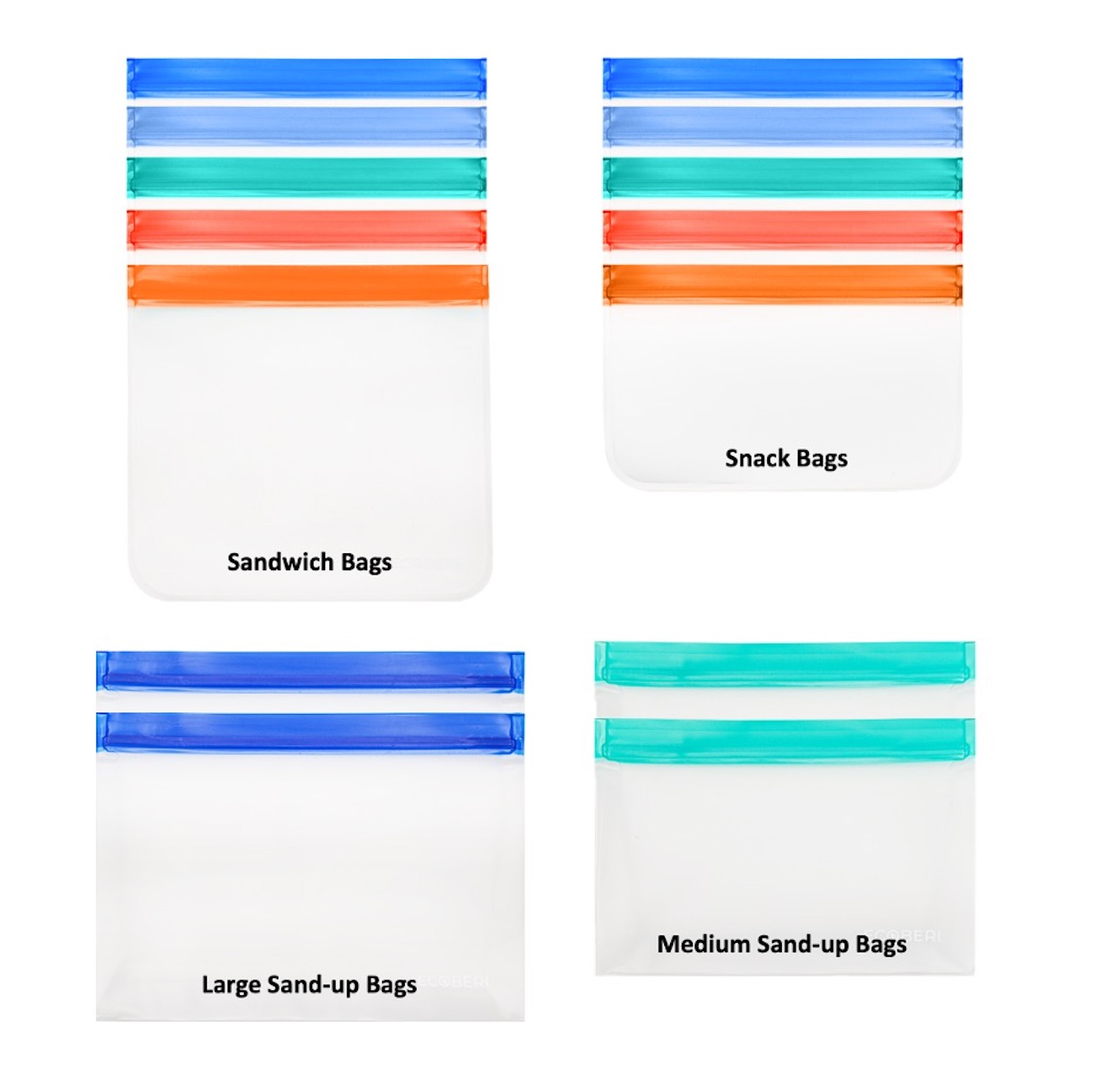 Simple Modern Ellie Reusable Snack Sandwich Bag Food Storage, 3 Pack ...