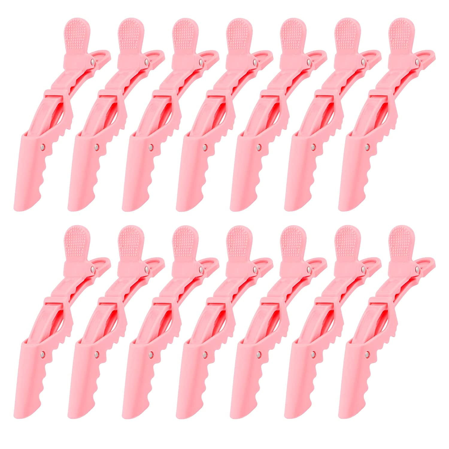 14 Pack Pink Alligator Hair Clips for Styling Sectioning Larger Salon ...