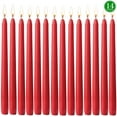 14 Pack - Red Taper Candles for Weddings - Hand Poured Drip-Free ...