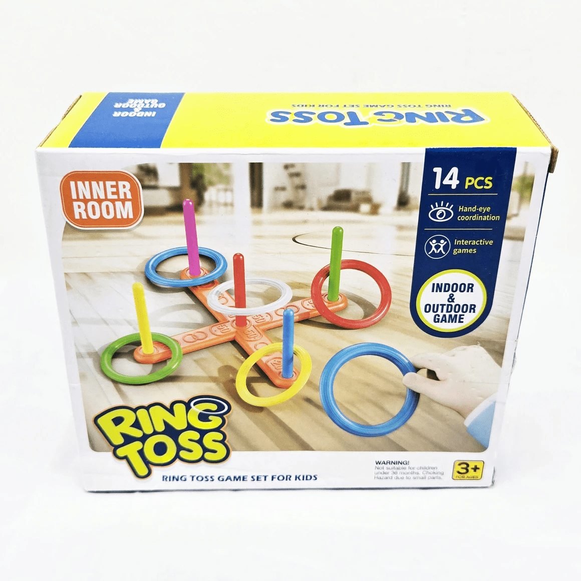14 Pack Ring Toss Set with Cross Base, Promotes Hand Eye Coordination ...