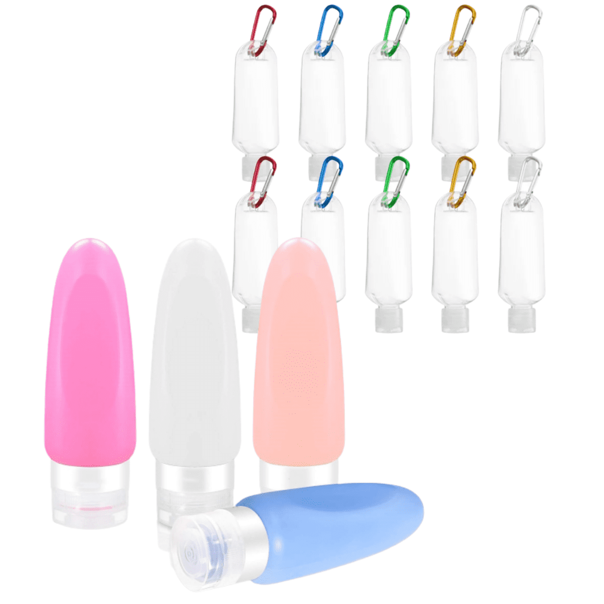 14-Pack Silicone Travel Bottle Set, Leak Proof Travel Containers Set ...