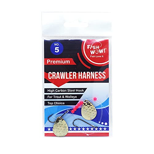 14 Packs 7 Styles Crawler Harness Walleye Spinner Rig 1-Hook, 2-Hook, 3 ...
