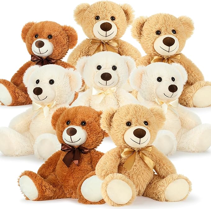 14 Packs Bulk Teddy Bears, Small Teddy Bear Bulk Plush, Stuffed Bears ...