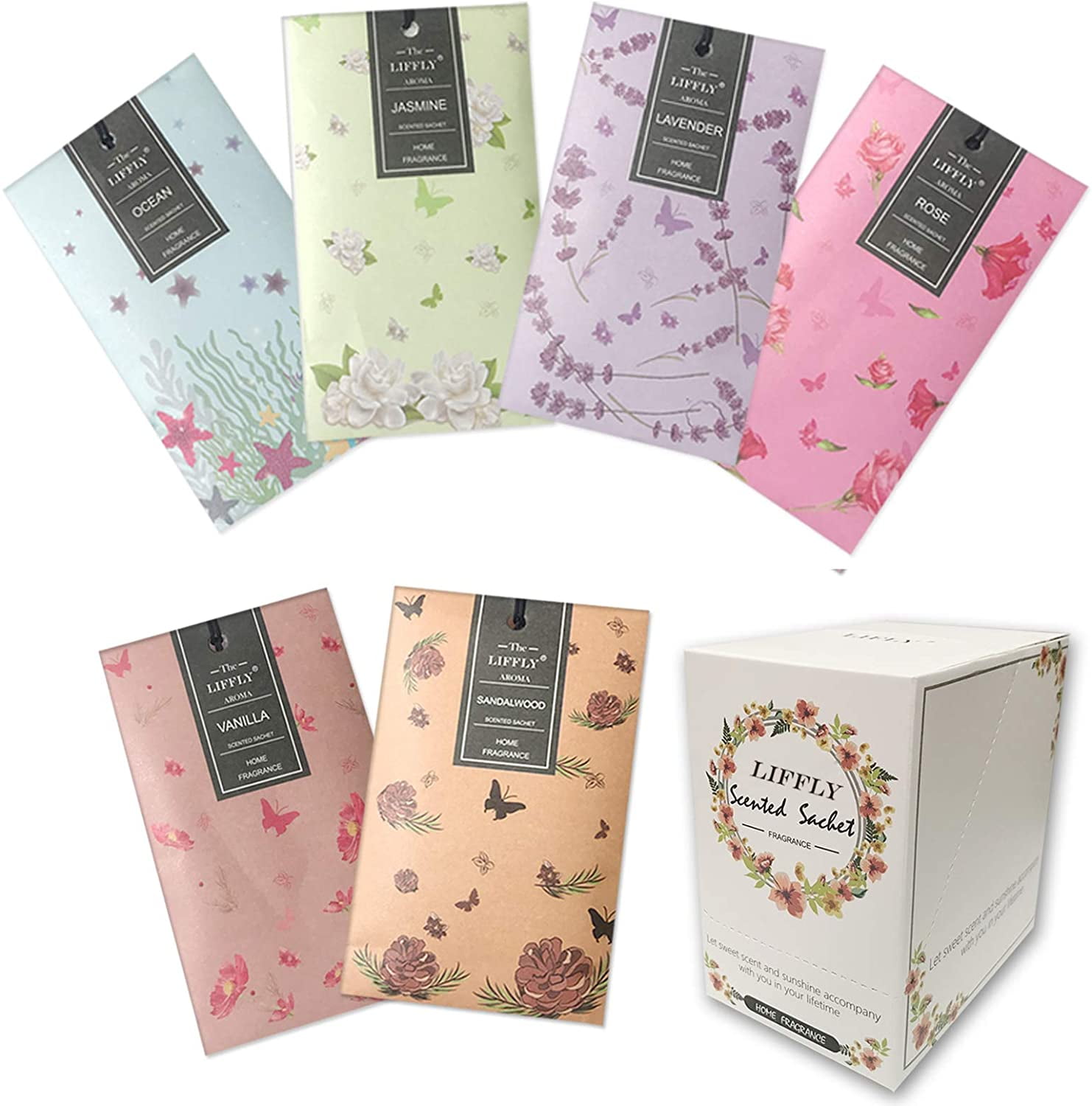 14 Packs Scented Sachets Bag for Drawers and Closets Long-Lasting Home ...