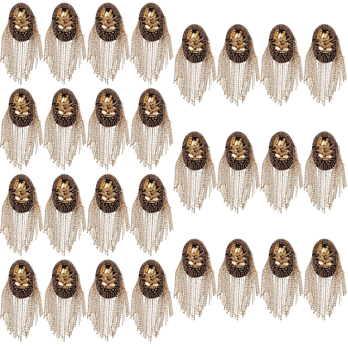 14 Pairs Tassel Shoulder Mark Clothing Corsage Men's Man Golden ...