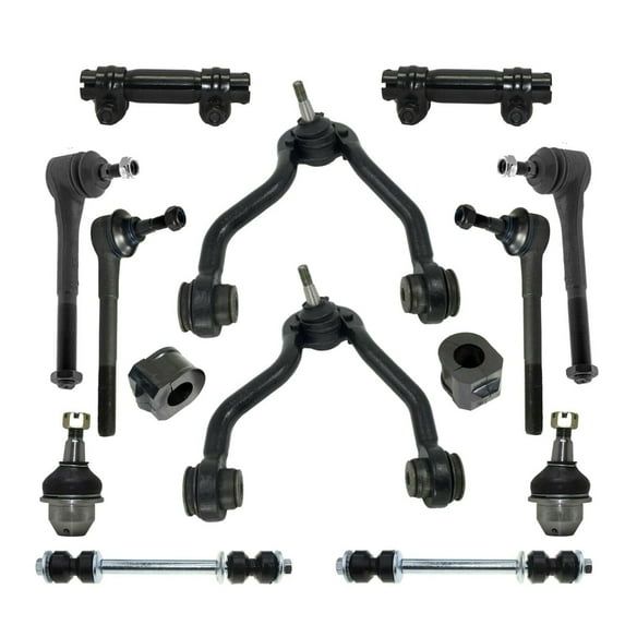 14 Pc Front Suspension Kit Upper Control Arms, Lower Ball Joints 45 ...