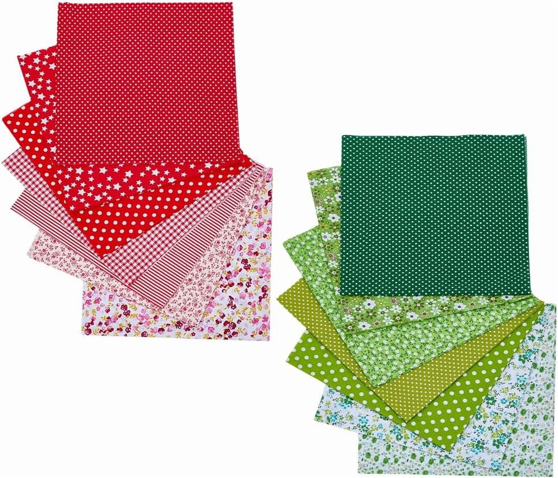 14 Pcs 2 Colors Floral Patterns Square Cotton Fabric Squares 20x20inch ...