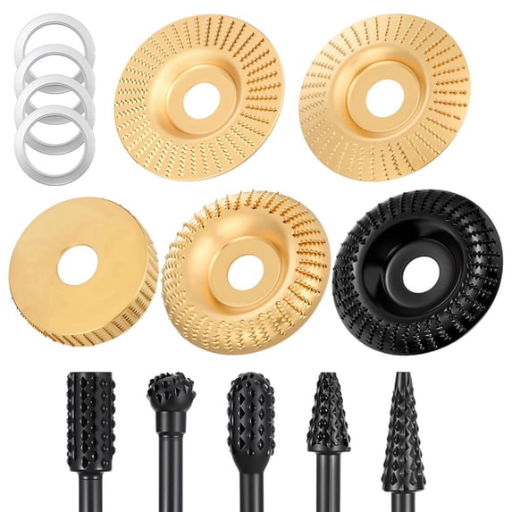 14 Pcs Angle Grinder Wood Carving Disc Set, Stump Grinder Tool Grinding ...